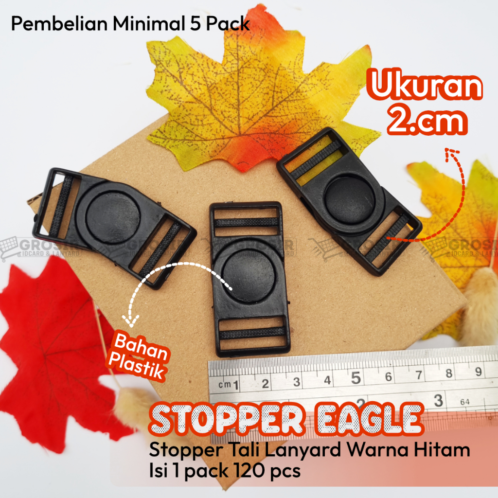 Jual STOPPER / Stopper Tali Id Card Lanyard Cantelan Ukuran 1.5cm 2cm 2 ...