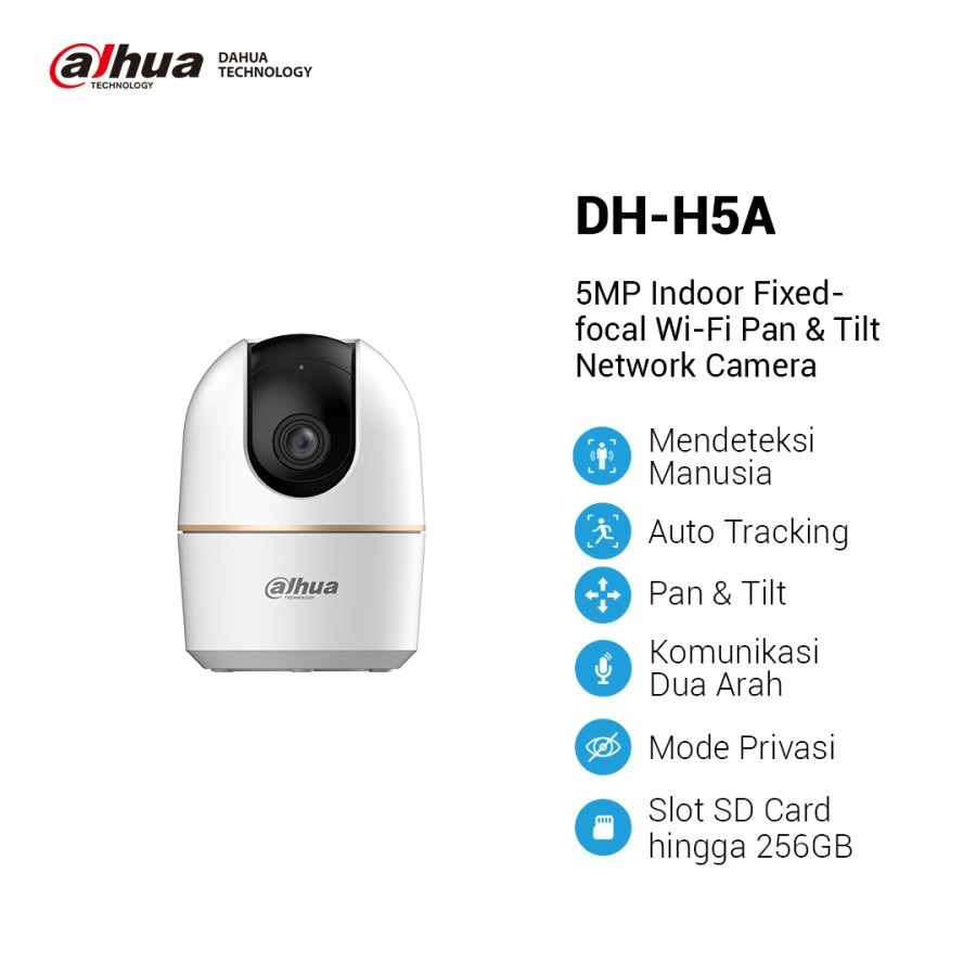 Jual Dahua CCTV 5MP Wi-Fi Camera DH-H5A | CCTV INDOOR | Shopee Indonesia