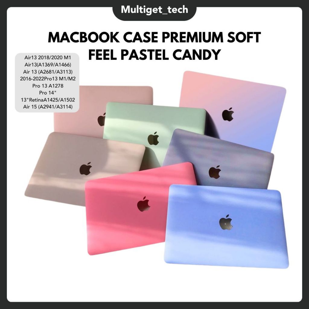 Jual MACBOOK Case Premium Soft Feel Pastel Candy Series Casing MacBook ...