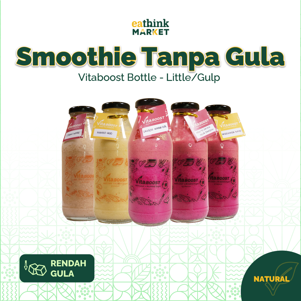 Jual Smoothies Buah Alami Tanpa Gula - Vitaboost Botol Lite & Gulp ...