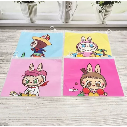 Jual Terbaru Zipper LABUBU Ukuran Besar / Zipper Pouch Plastik Karakter ...