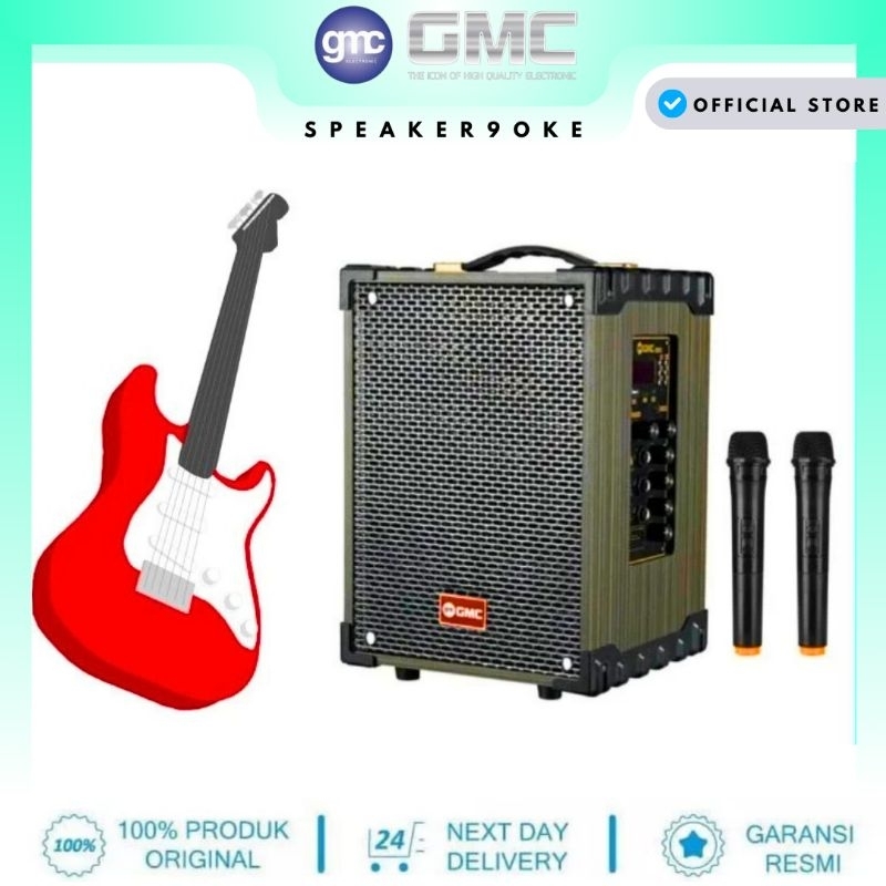 Jual Speaker Portable GMC 899P Bluetooth Karaoke 2 Mic Wireless High ...