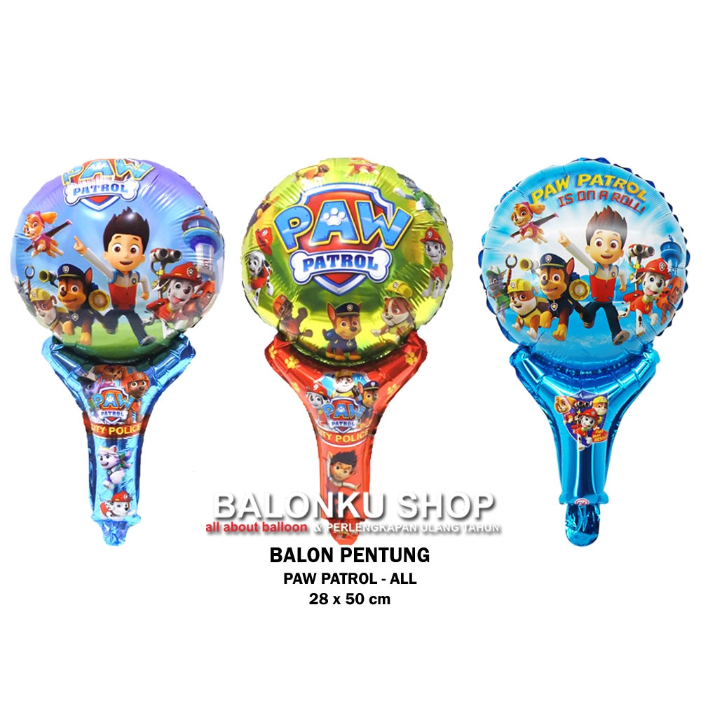 Jual Balon Foil Tongkat Paw Patrol / Balon Pentung Paw Patrol / Balon ...