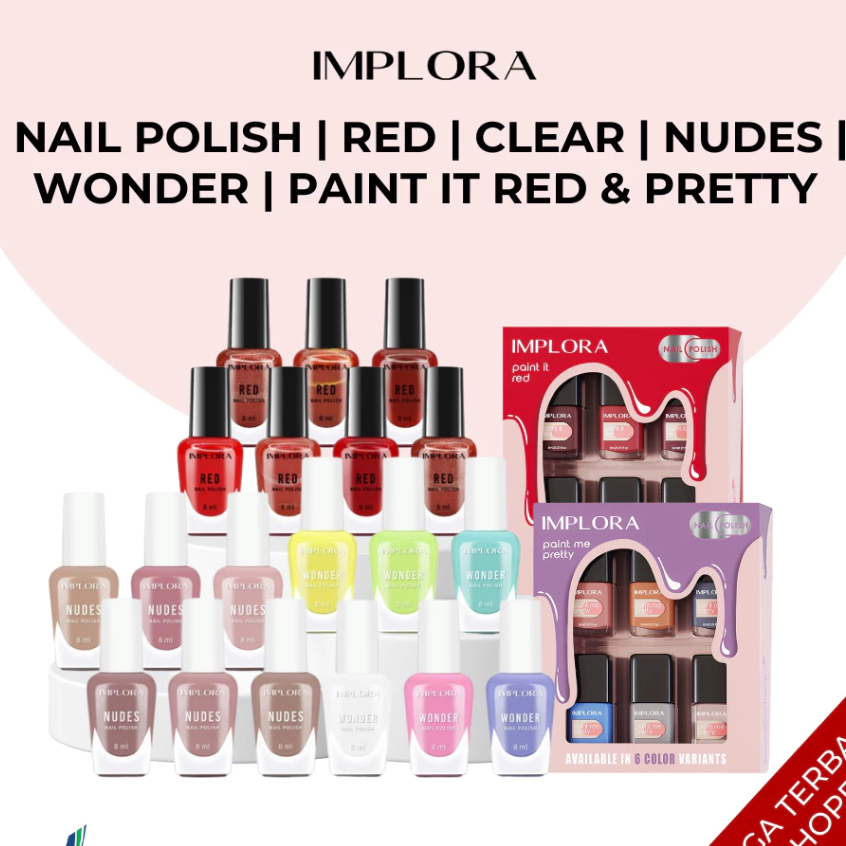 Jual [FREEGIFT] Kutek Implora Kutex BPOM Nail Polish | Kutek Red ...