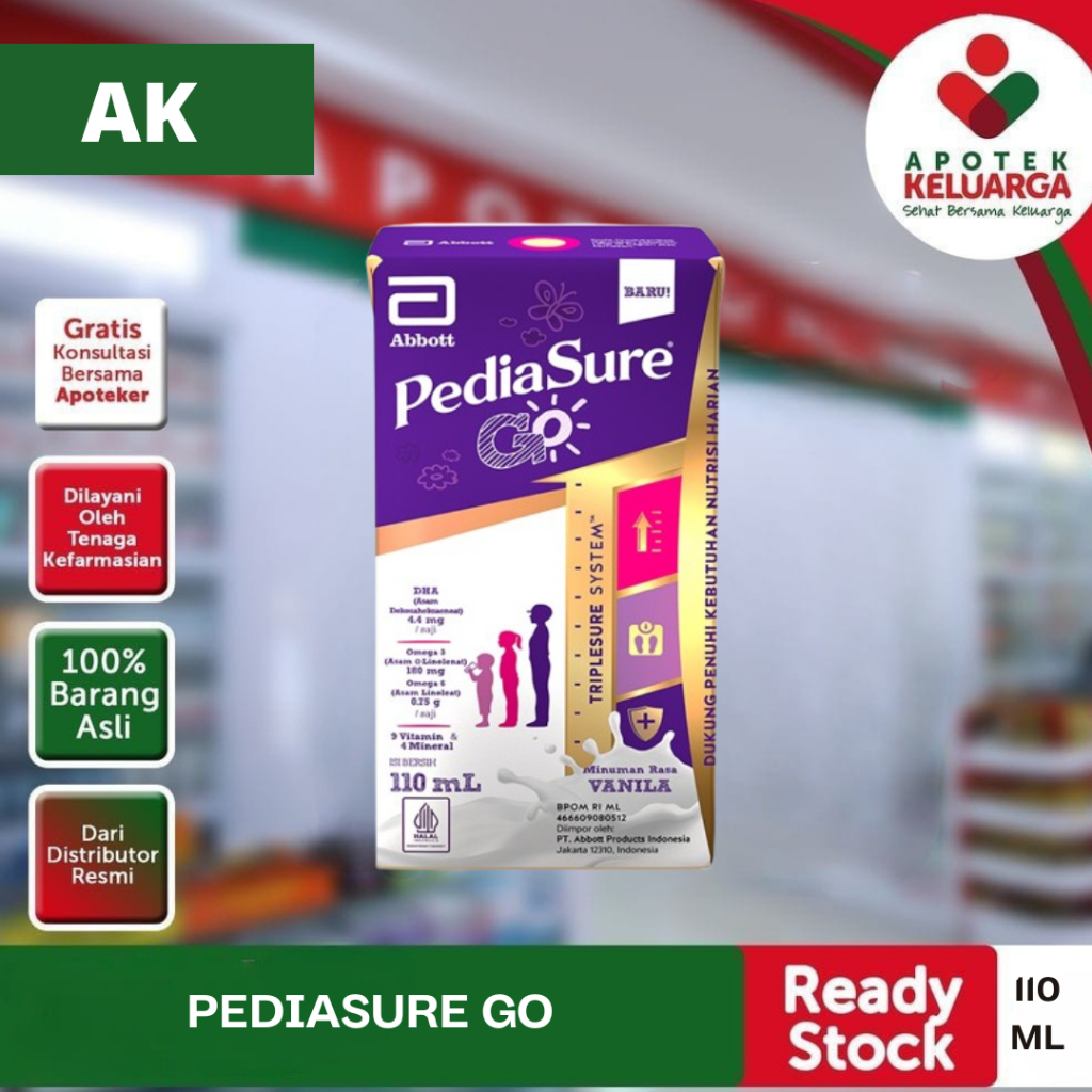 Jual PEDIASURE GO 110 ML # SUSU UHT #SUSU PERTUMBUHAN ANAK# PENUHI NUTRISI ANAK # PADANG ...