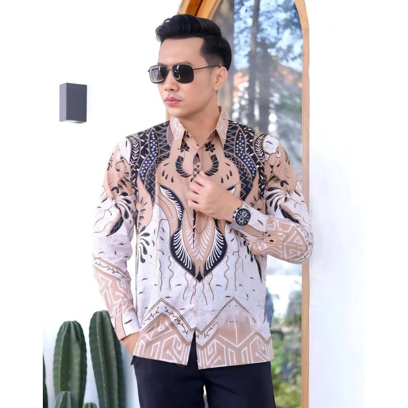 Jual Zabada Kemeja Batik Solo Lengan panjang Pria Baju Kondangan Kerja ...