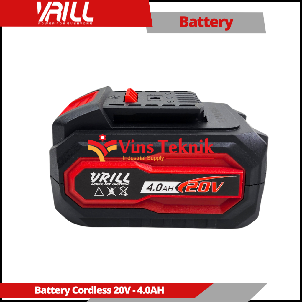 Jual VRILL Battery Baterai Cordless 20V 4.0AH | Shopee Indonesia