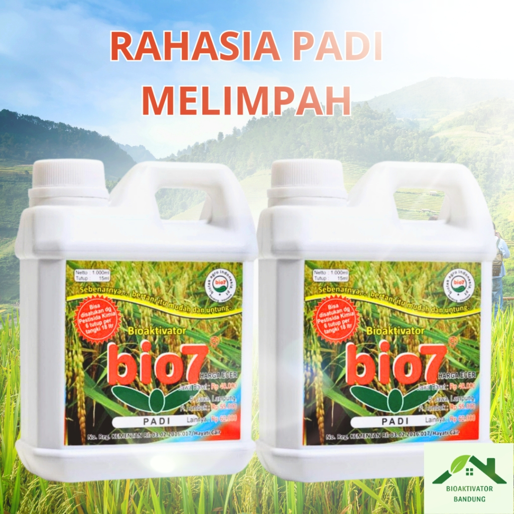 Jual PUPUK BIOAKTIVATOR HAYATI BIO7 UNTUK PADI KEMASAN 1 LITER | Shopee ...