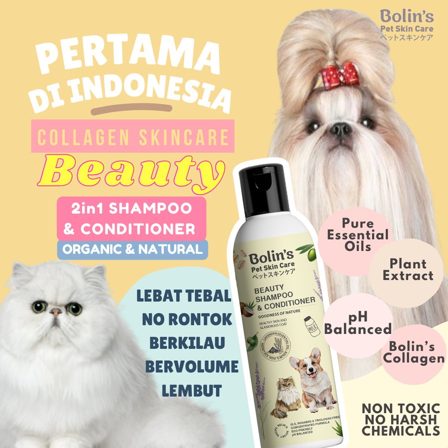 Jual BOLIN'S Pet Care Shampoo Conditioner Hewan Beauty Shampoo ...