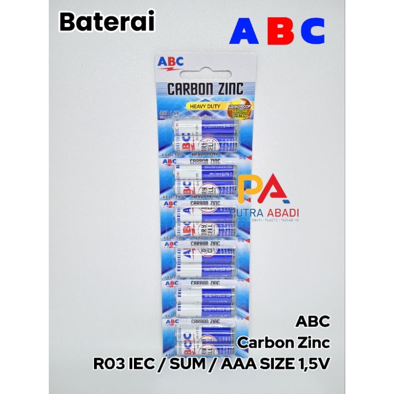 Jual Baterai ABC AAA Renteng 1.5V / Batre ABC / Baterai Remot AC (1 ...