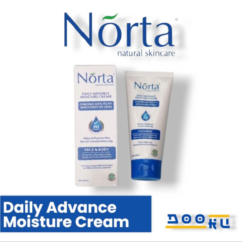 Jual Norta Daily Advance Moisture Cream 80 ml ( Chronic Dry, Itchy and Sensitive Skin) | Shopee ...