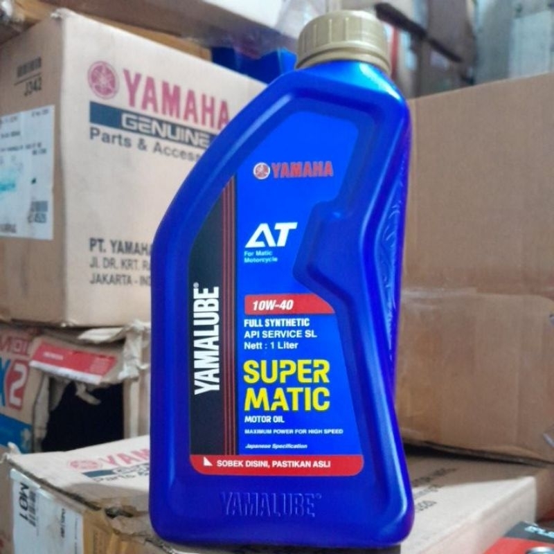 Jual OLI YAMALUBE SUPER MATIC FULL SYNTHETIC API SERVICE SL 10W-40 AT 1LITER ORIGINAL | Shopee ...