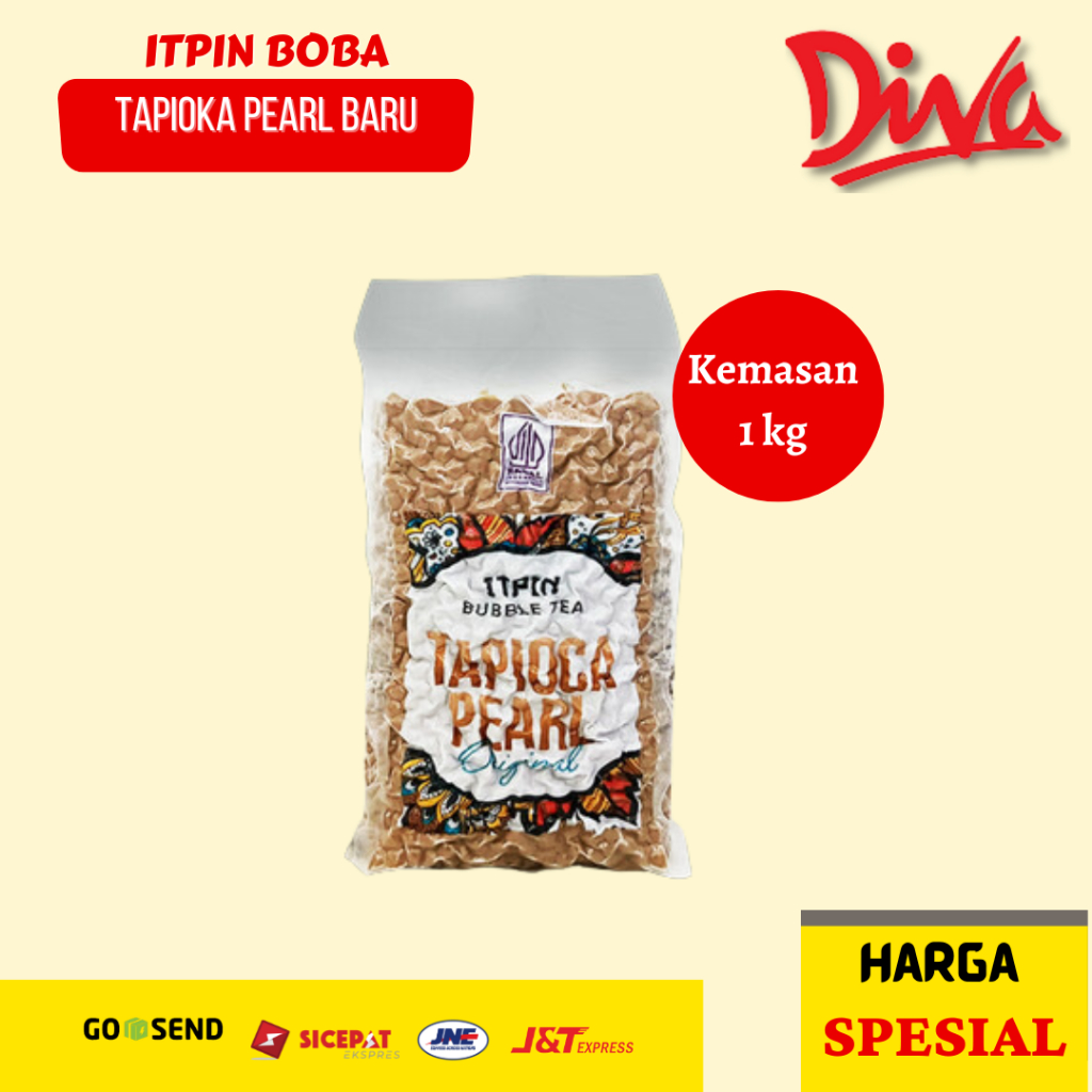 Jual [1kg] Itpin Topping Boba / Tapioka Pearl / Butiran Boba kemasan ...