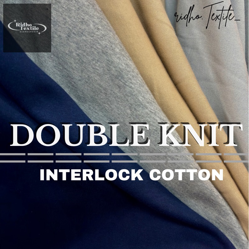 Jual BAHAN GARMENT/KAIN INTERLOCK DOUBLE KNIT ANEKA WARNA!! | Shopee ...