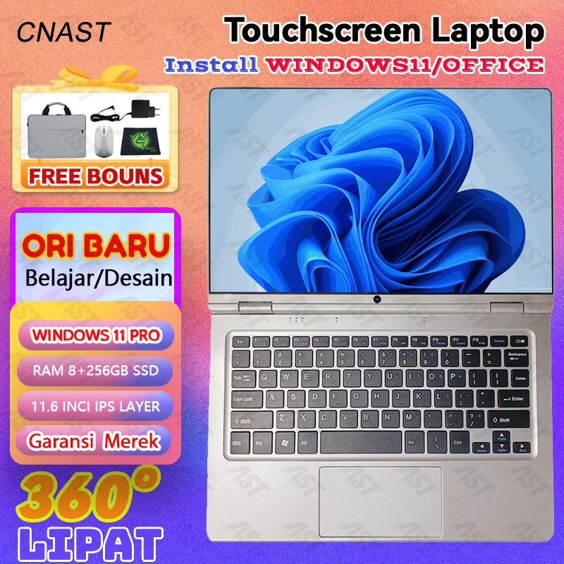 Jual CNAST Laptop Touchscreen 3jt murah 2in1 hitam/silver/pink ori mini ...
