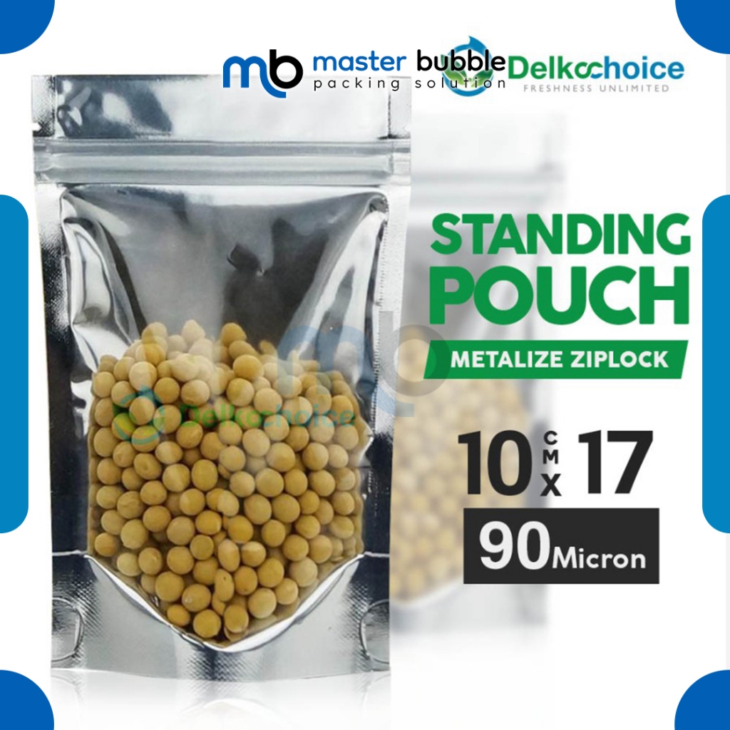 Jual Standing Pouch 10cm X 17cm Kombinasi Foil Plastik ziplock kemasan ...