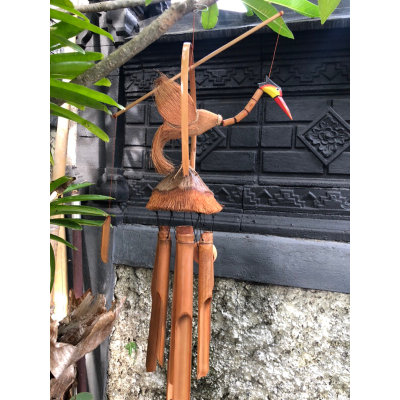 Jual Lonceng angin burung pelikan/Lonceng bambu/Lonceng angin ukuran 30 ...
