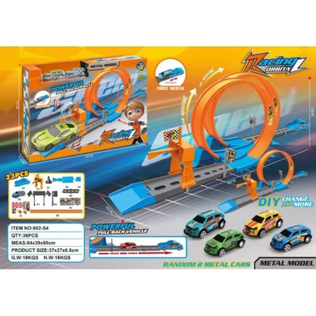 Jual Mainan Anak Track Diecast Racing orbit Cross Country 720 Derajat ...