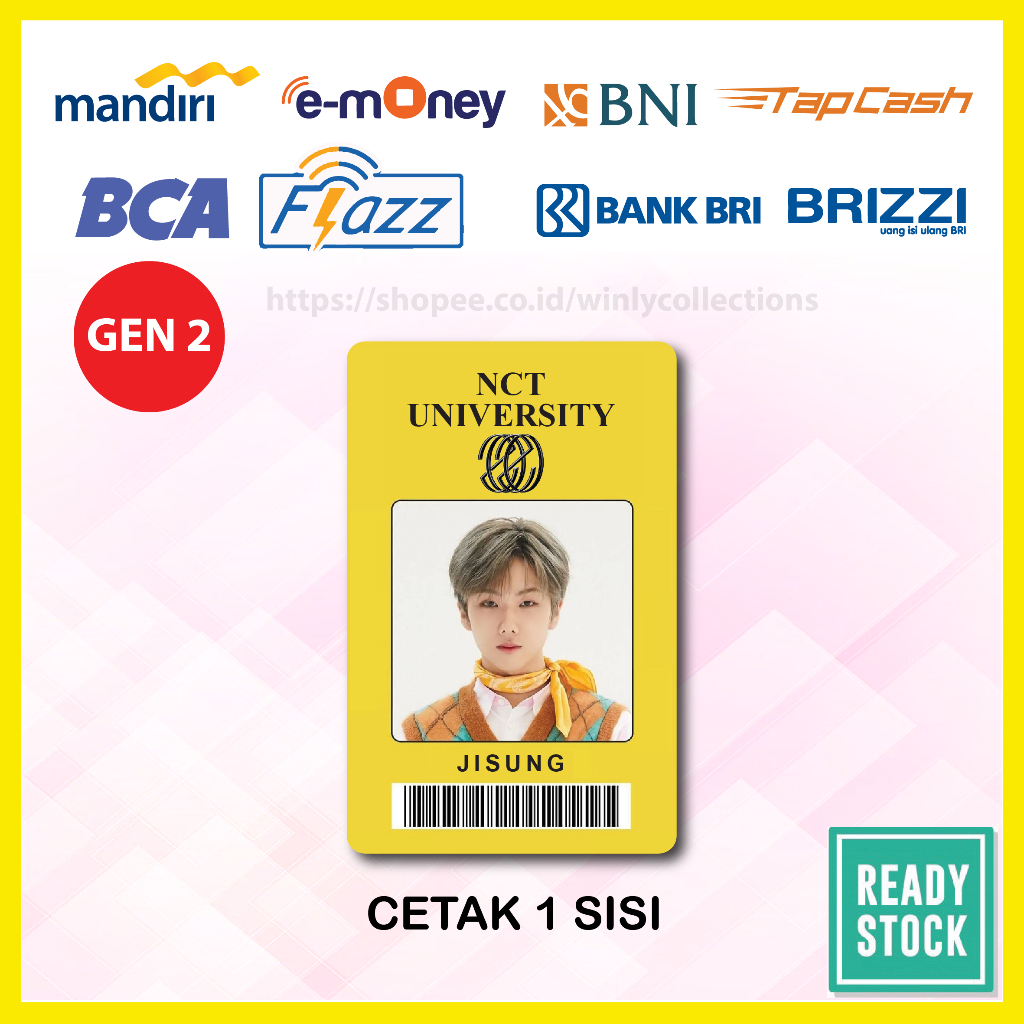 Jual KARTU EMONEY ETOLL NCT JISUNG RESONANCE FLAZZ BCA GEN 2 MANDIRI ...