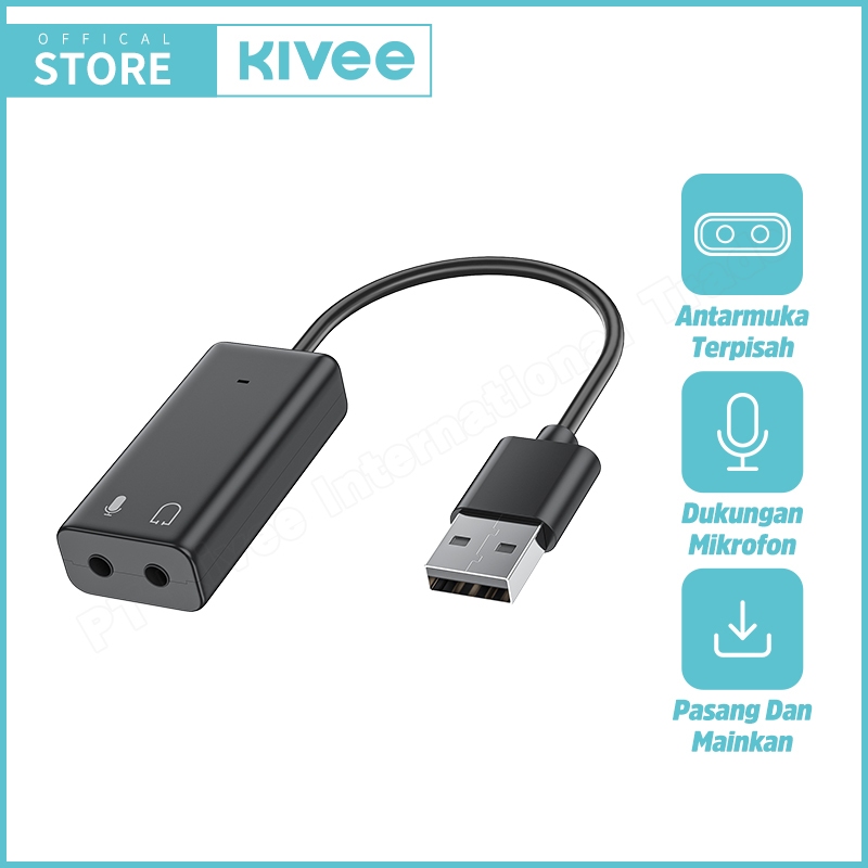 Jual KIVEE Converter microphone Audio Kabel splitter Type C & USB to 3 ...