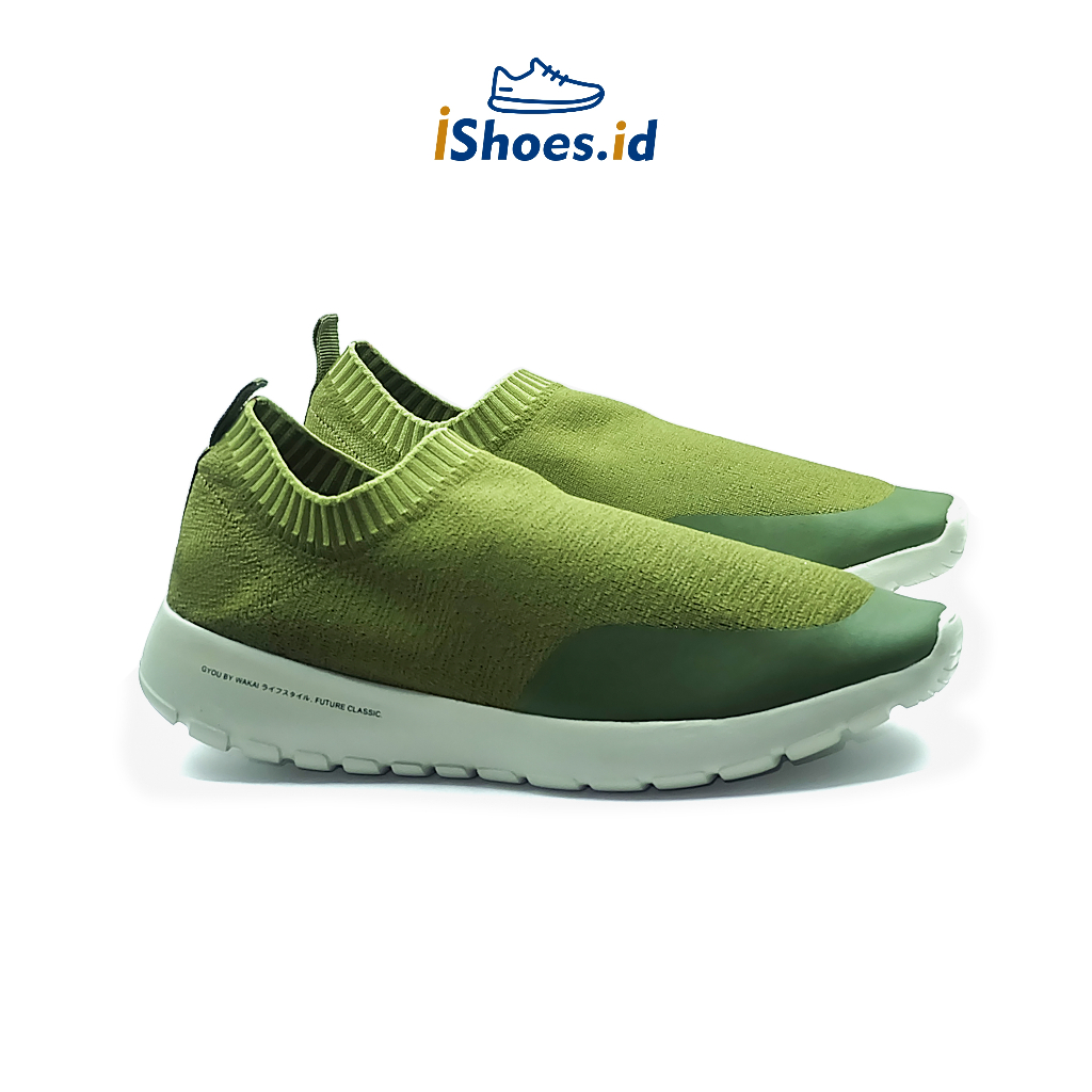 Jual SEPATU SNEAKERS SLIP ON WAKAI GYOU OLIVE DAN BROWN | Shopee Indonesia