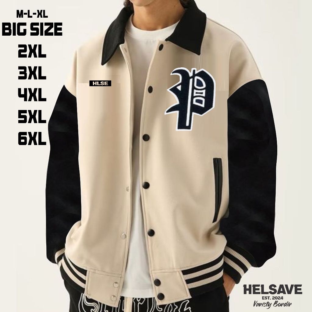 Jual Jaket Baseball Varsity Full Bordir Big Size ( S M L XXL XXXL 4XL ...