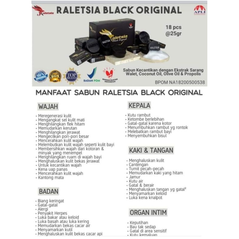 Jual Raletsia Sabun Black Original6bar | Shopee Indonesia