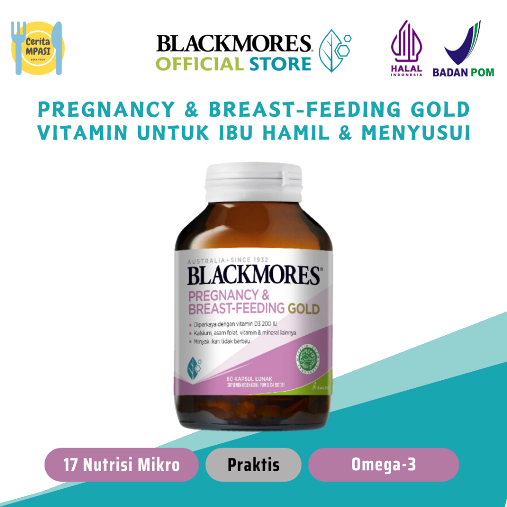 Jual Blackmores Pregnancy & Breast - Feeding Gold Isi 60 Kapsul ...