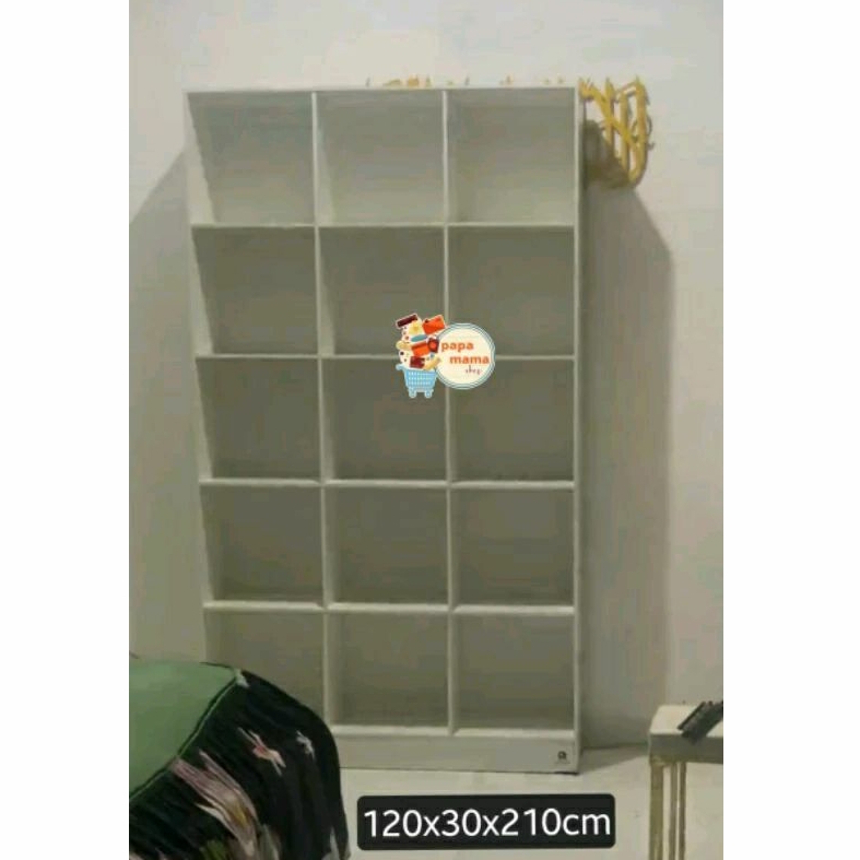 Jual Lemari Buku 120cm - Rak Serbaguna 15 Sekat Latisha - Rak Buku ...