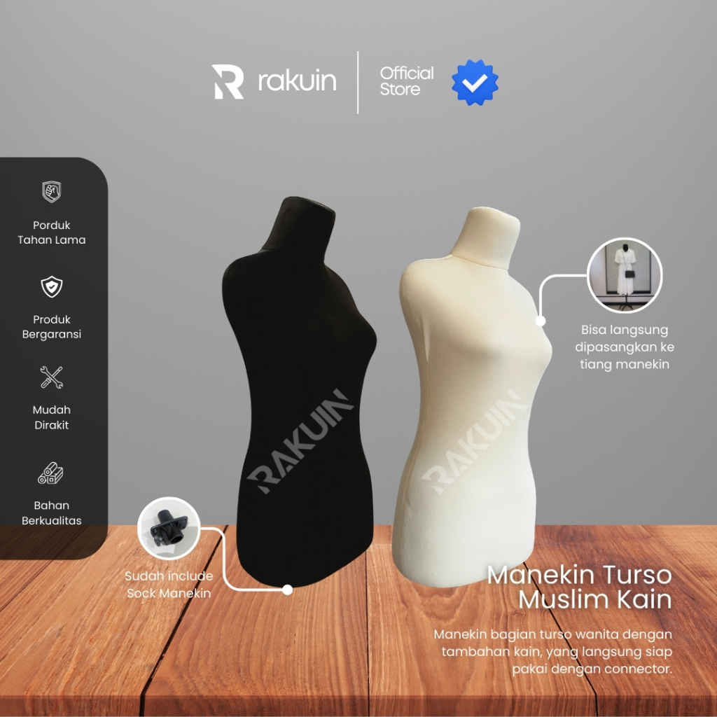 Jual Turso Muslim Kain - Manekin badan wanita dengan kain atau patung ...