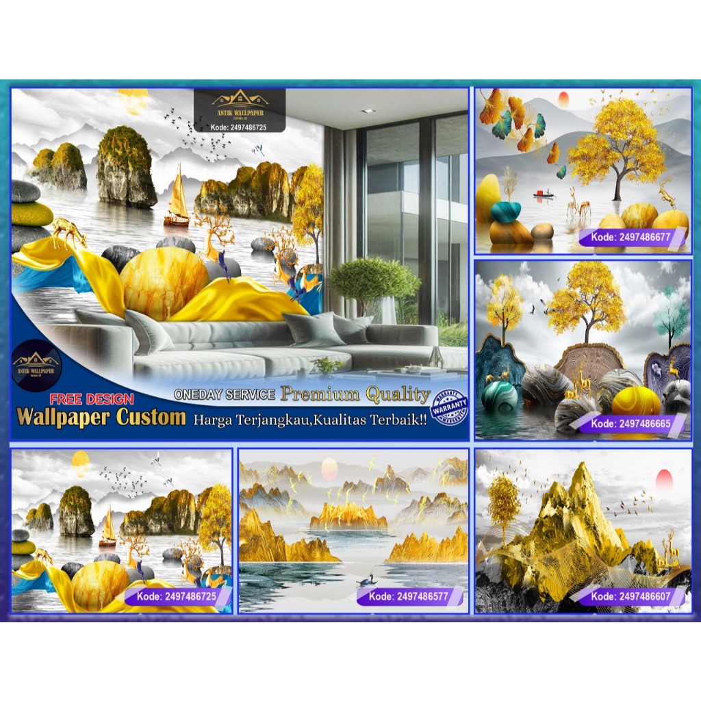 Jual Wallpaper Custom 3D Tema 3D Mural - Wallstiker | Shopee Indonesia