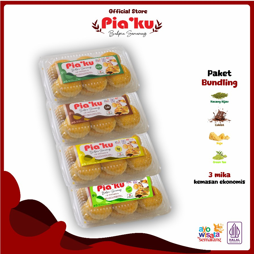 Jual Bakpia Piaku Semarang - [ 3 Box ] Paket Bakpia Semarang Mix Varian ...