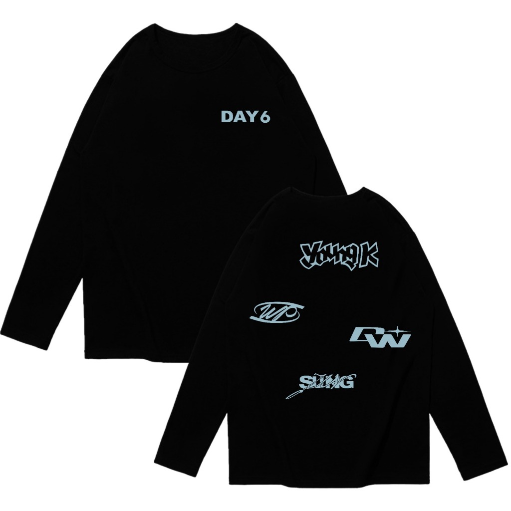 Jual Kaos lengan panjangKPop Band Day6 Logo Sablon Belakang Nama Member ...