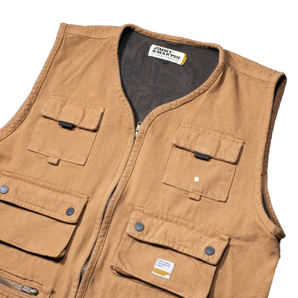 Jual Jimmy and Martin - Utility Vest Light Brown - GVJ-0002 | Shopee ...
