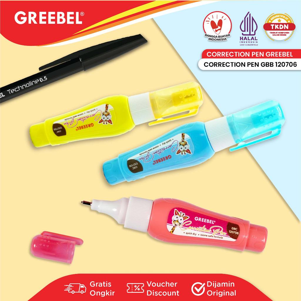 Jual GREEBEL Correction Pen Cair Tip Ex / GBC 120706 (1PCS) Stipo Tip ...