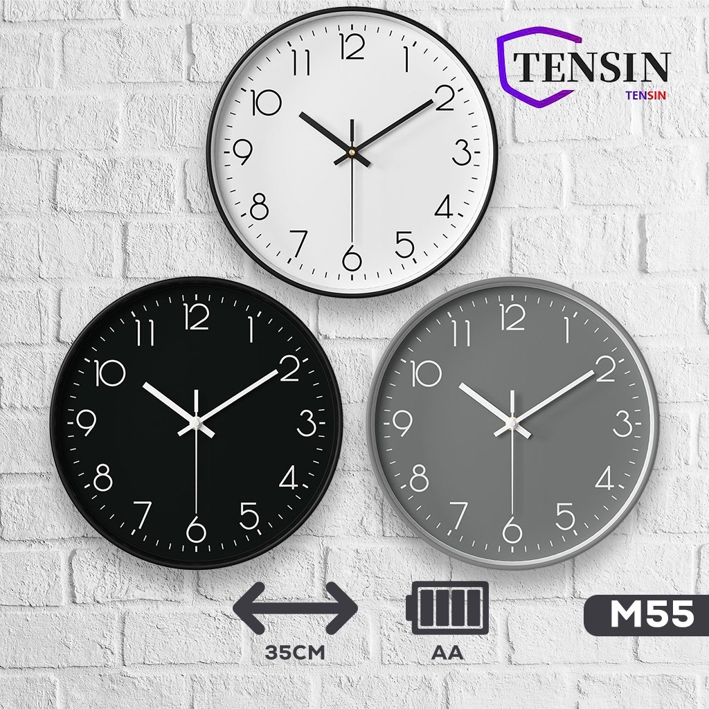 Jual TENSIN Jam Dinding Besar 35cm M55/ Jam dinding aesthetic / Jam ...