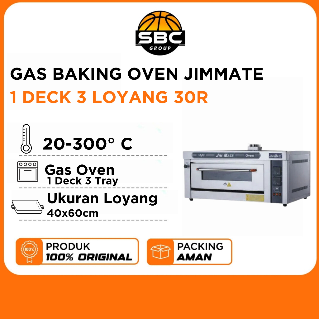 Jual OVEN DECK JIMMATE 30R 1 DECK 3 TRAY | Shopee Indonesia