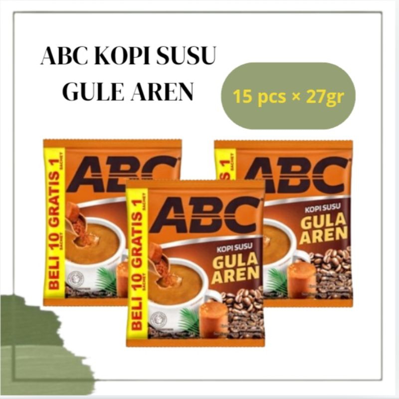 Jual ABC Kopi Susu Gula Aren 27gr 1 Renceng 15pcs | Shopee Indonesia