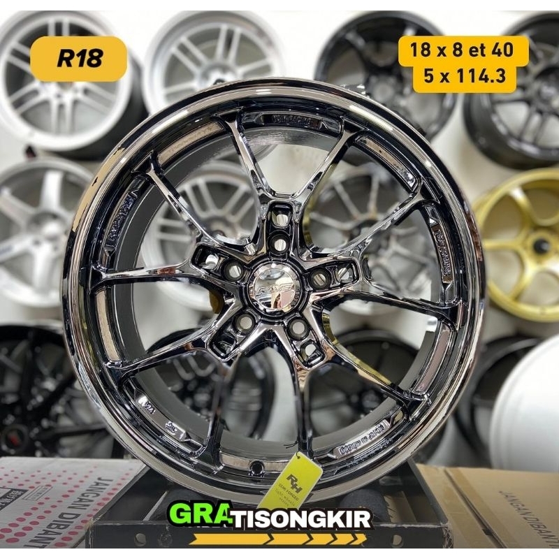 Jual BONUS PENTIL velg mobil racing R18 RAYS GO25 LEBAR 8 velg mobil ring 18 velg racing mobil ...