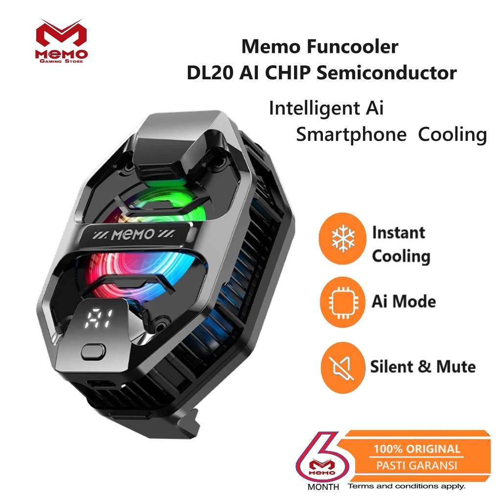 Jual Memo Funcooler DL20 Cooling Phone Radiator Ai Chip Semiconductor ...