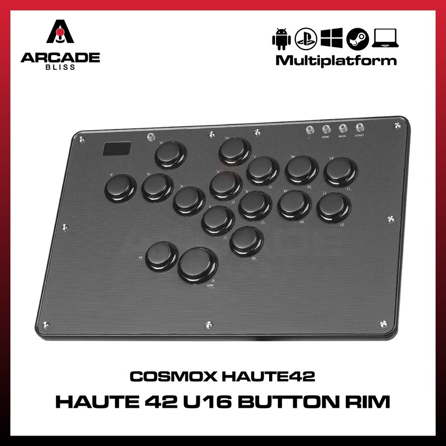 Jual Haute42 U16 U Series Button Rim Black Haute Pad Arcade Joystick Hitbox Controller Leverless ...