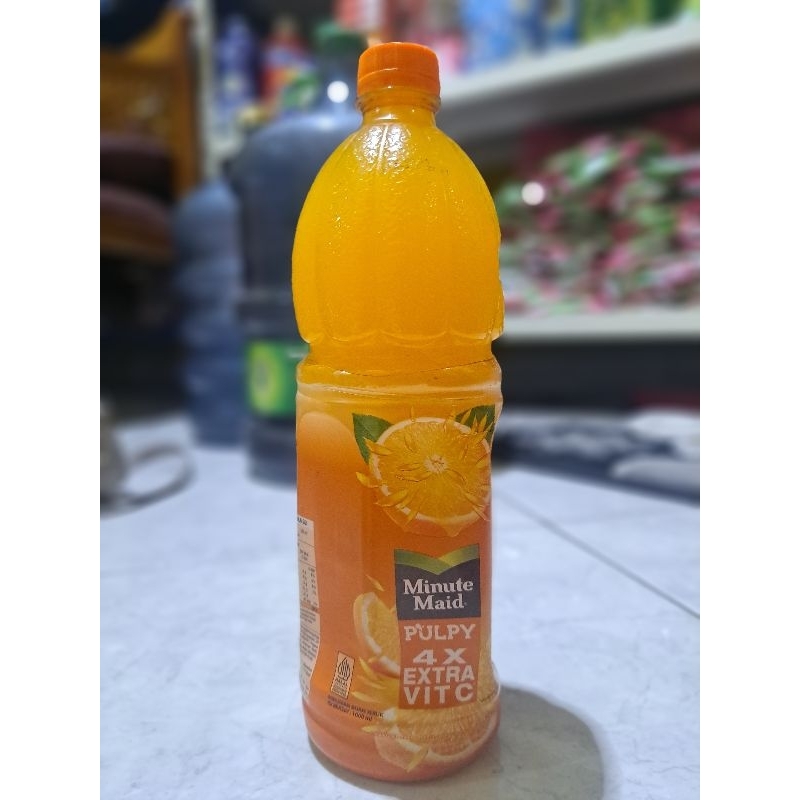 Jual Minuman Minute Maid Pulpy Orange - 1000ML 1Liter 1L | Shopee Indonesia