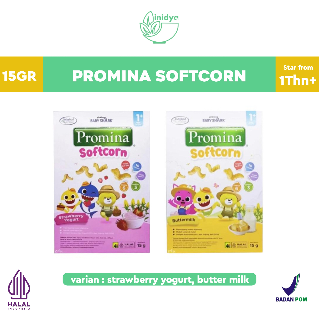 Jual Promina Softcorn 15gr - Rasa Buttermilk dan Strawberry Yogurt ...