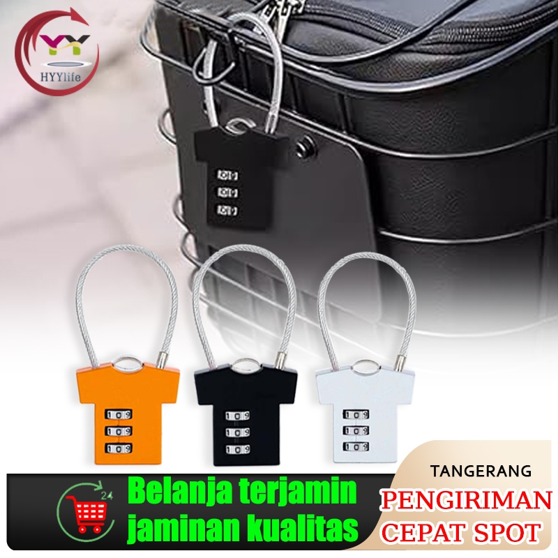 Jual Gembok Pin Kode / Gembok Koper/Gembok Kunci Koper Traveling Safety ...