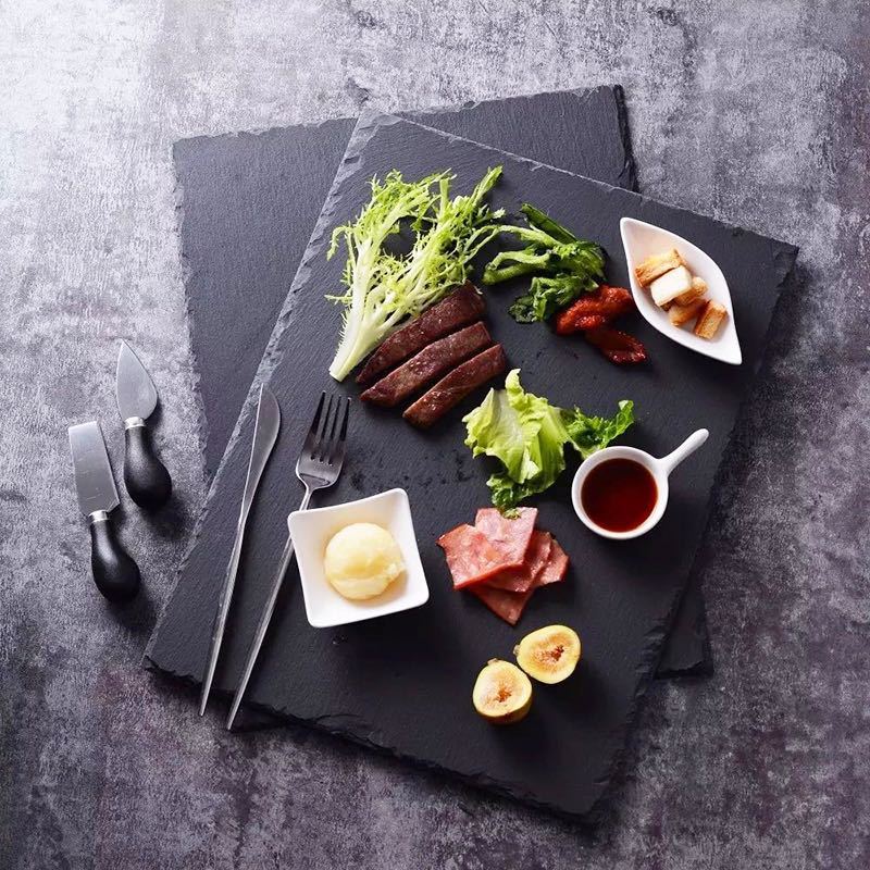 Jual Piring Batu Alam Asli Rock Slate Plate Steak Sushi Desain ...