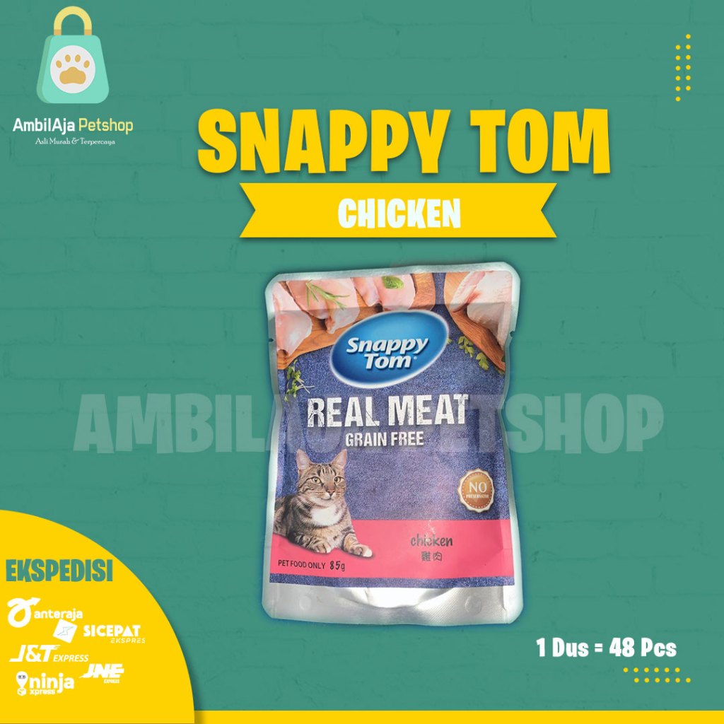 Jual SNAPPY TOM Makanan Kucing basah premium Snappy Tom pouch 85gr ALL ...