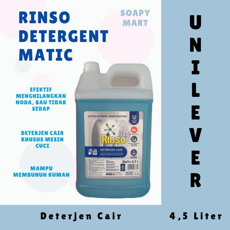 Jual Rinso Cari Original Unilever Murah ukuran Jerigen 4,5 Liter ...