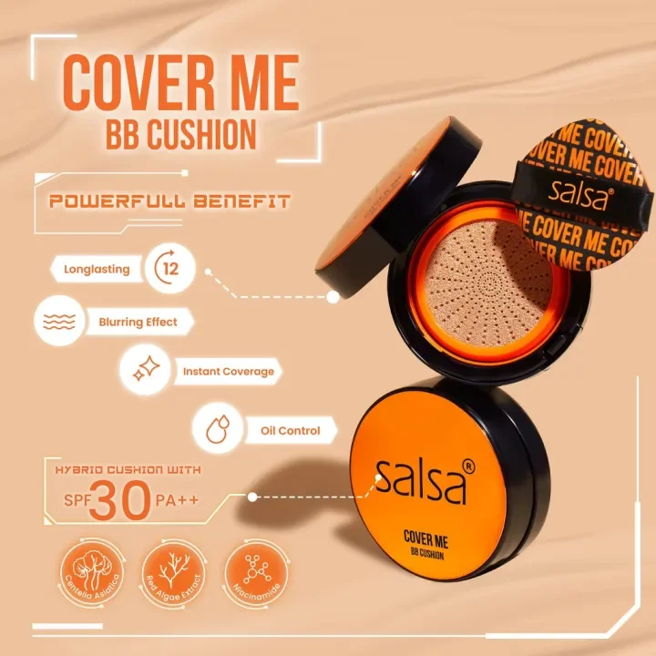 Jual SALSA Cover BB Cushion Semi Matte Medium Coverage Foundation ...