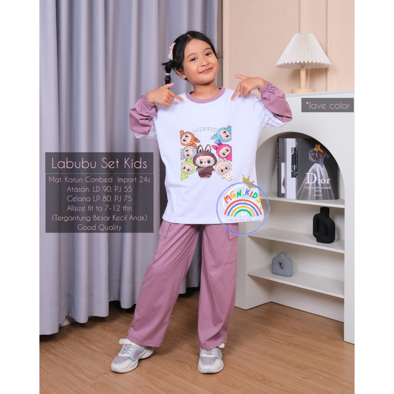 Jual Labubu Set Kids Setelan Kaos Anak Motif Labubu Model Terbaru ...