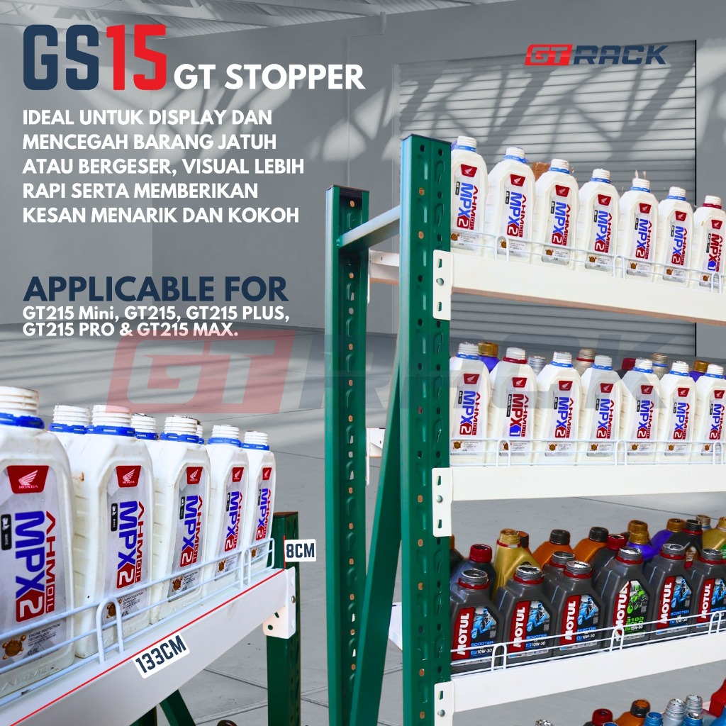 Jual GT STOPPER GS15 GT RACK 1.5 METER - PAGAR PEMBATAS BESI RAK GUDANG ...
